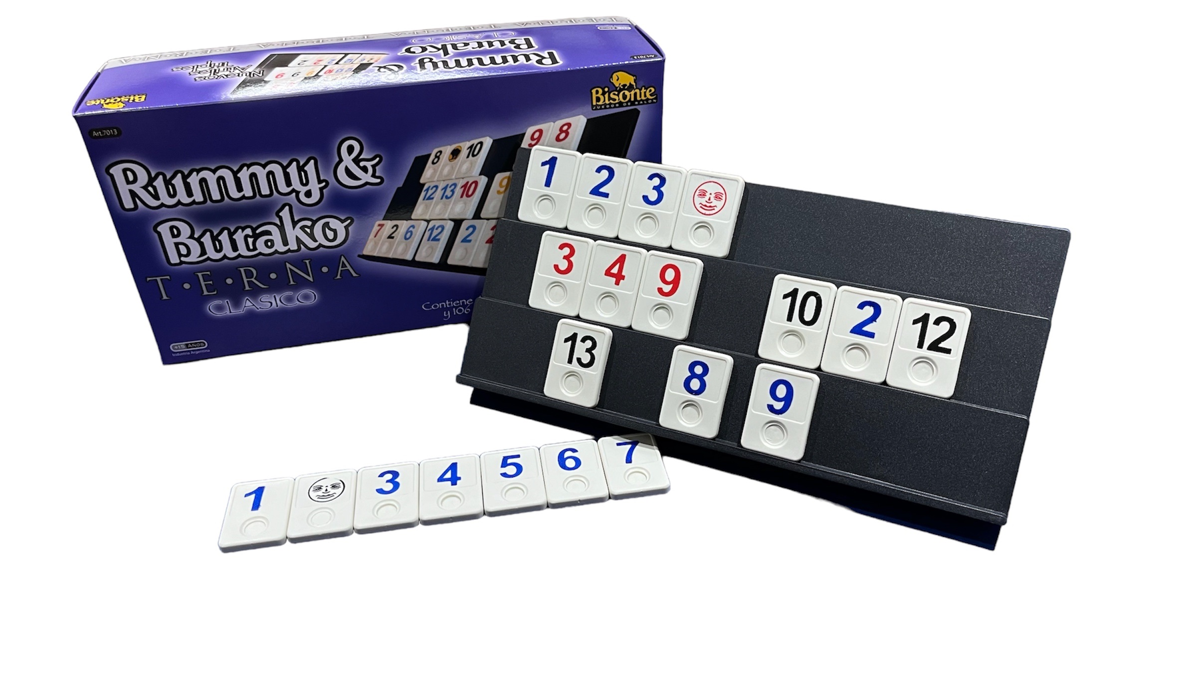 Contiene 4 atriles triples y 106 fichas plásticas serigrafíadas.